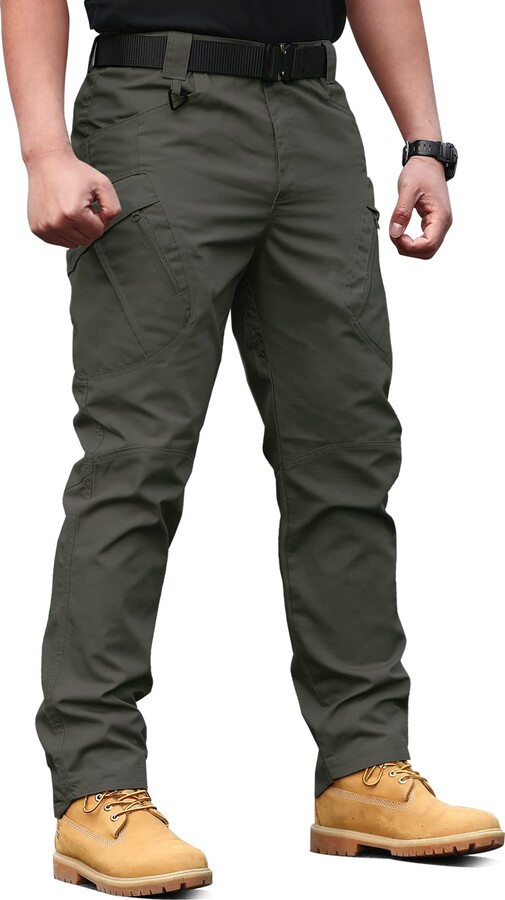 solo soplo Men's Work Tactical Pants Water Repellent Lightweight Cargo ...