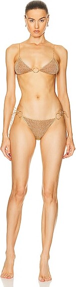 Oseree Lumière Ring Microkini Bikini Set in Brown - ShopStyle Two Piece Swimsuits
