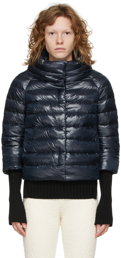 Herno Navy Down Sofia Jacket - ShopStyle