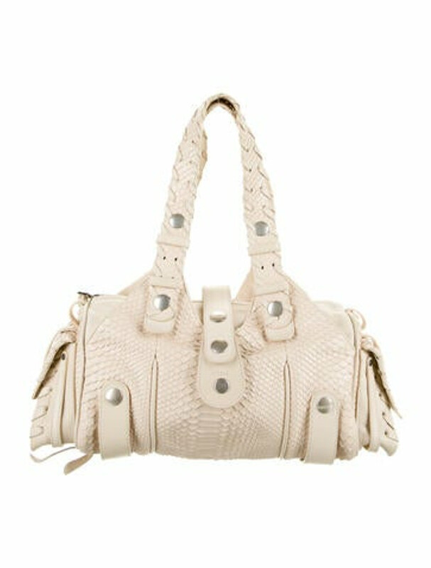 Chloé Python Silverado Shoulder Bag Silver - ShopStyle