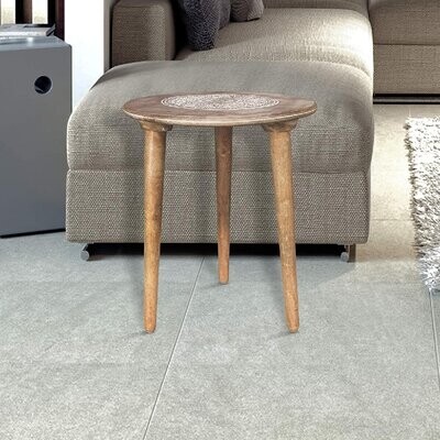 Dakota Fields Table With 3 Legs Pillar, Coffee Table Wood, Modern Round ...
