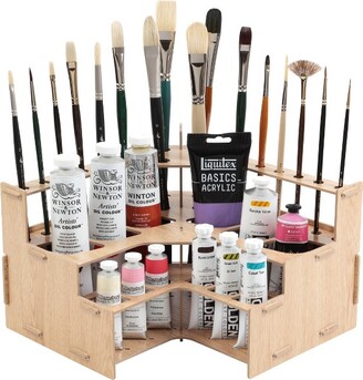 HG Art Concepts Mezzo Artist Brush and Paint Tube Organizer Corner Rack ...