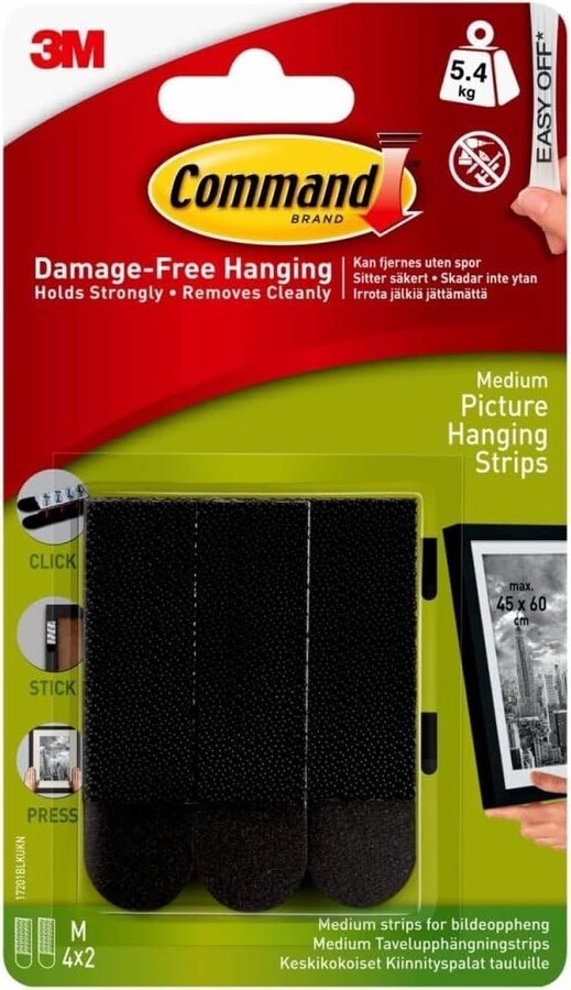 3M CLAW Command 17201BLK Medium Picture Hanging Strips - Black - ShopStyle Home Office Accessories