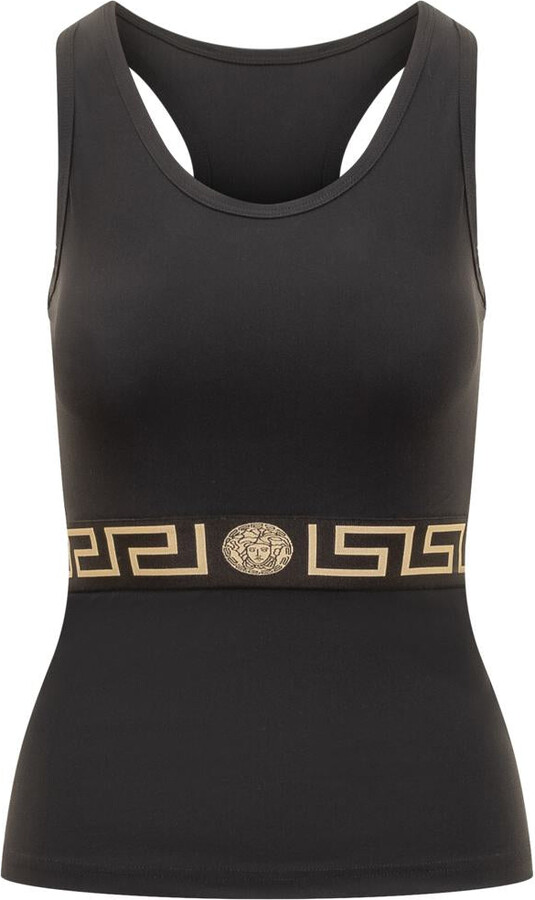 Versace Top With Medusa - ShopStyle