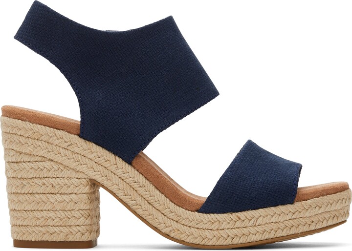 Toms Majorca Rope Navy Platform Sandal - ShopStyle