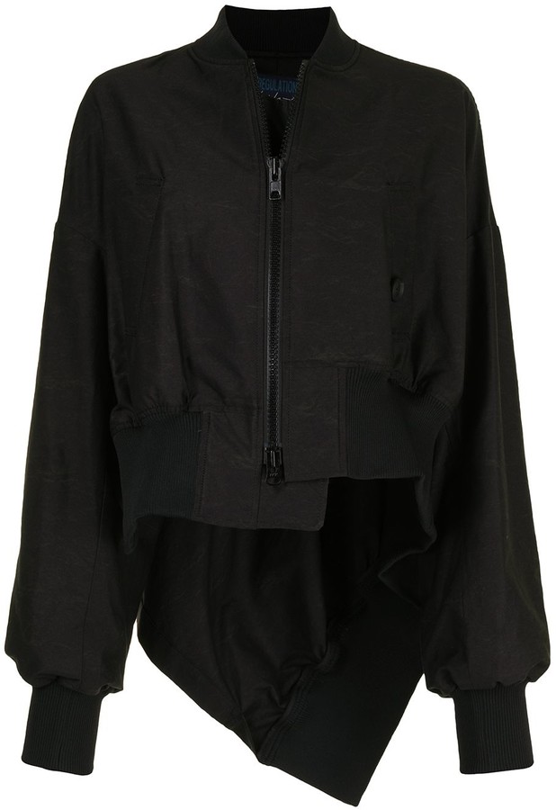 Yohji Yamamoto Asymmetric Bomber Jacket - ShopStyle