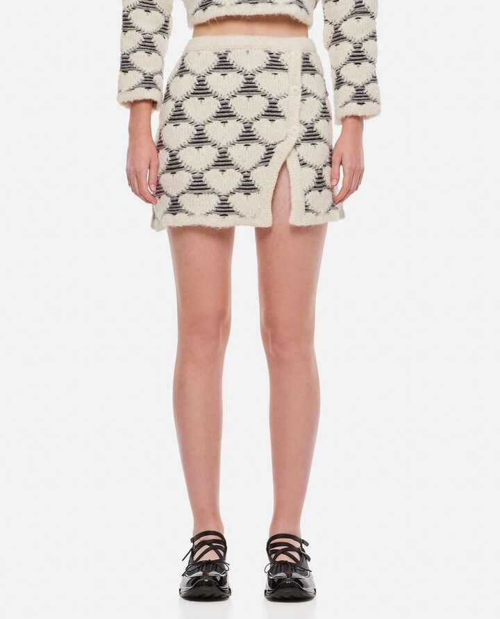 Marco Rambaldi Floating Heart Knitted Miniskirt - ShopStyle