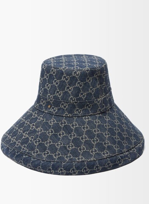 Gucci Wide-brim Gg-jacquard Denim Bucket Hat - ShopStyle
