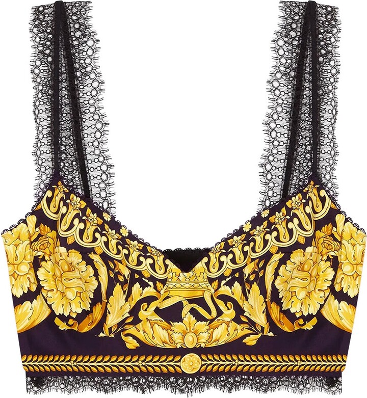 Versace Baroque Crop top - ShopStyle