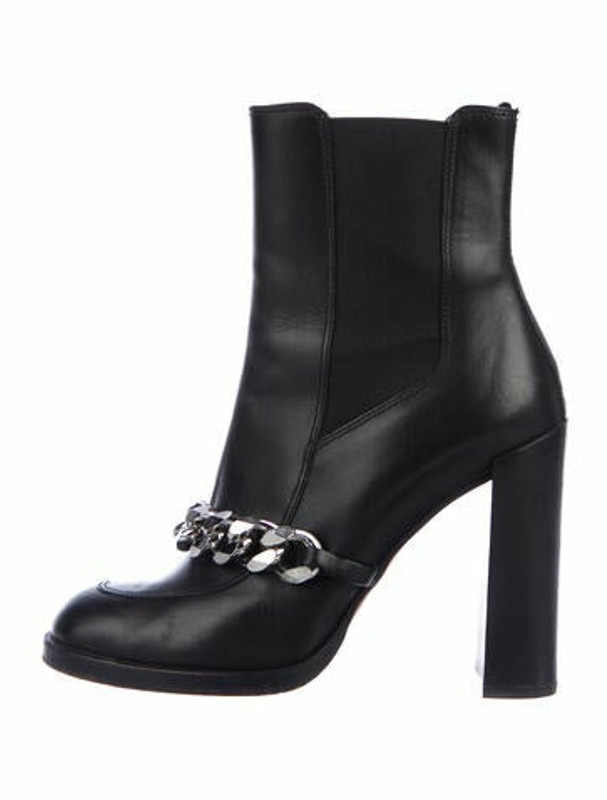 Givenchy Chain Chelsea Leather Chelsea Boots Black - ShopStyle