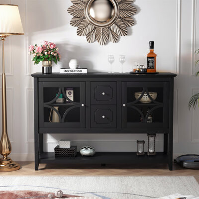 Lark Manor Versatile Sideboard Buffet Console Table with Adjustable ...