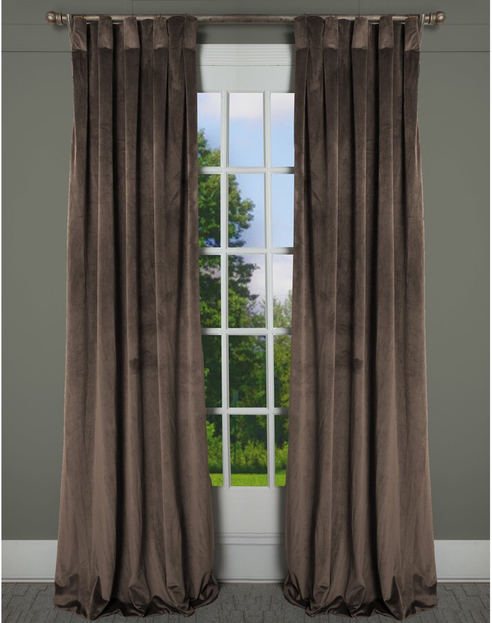 RT Dressings Milan Bronze Velvet Box-, Lined-, and Pinch-pleated ...