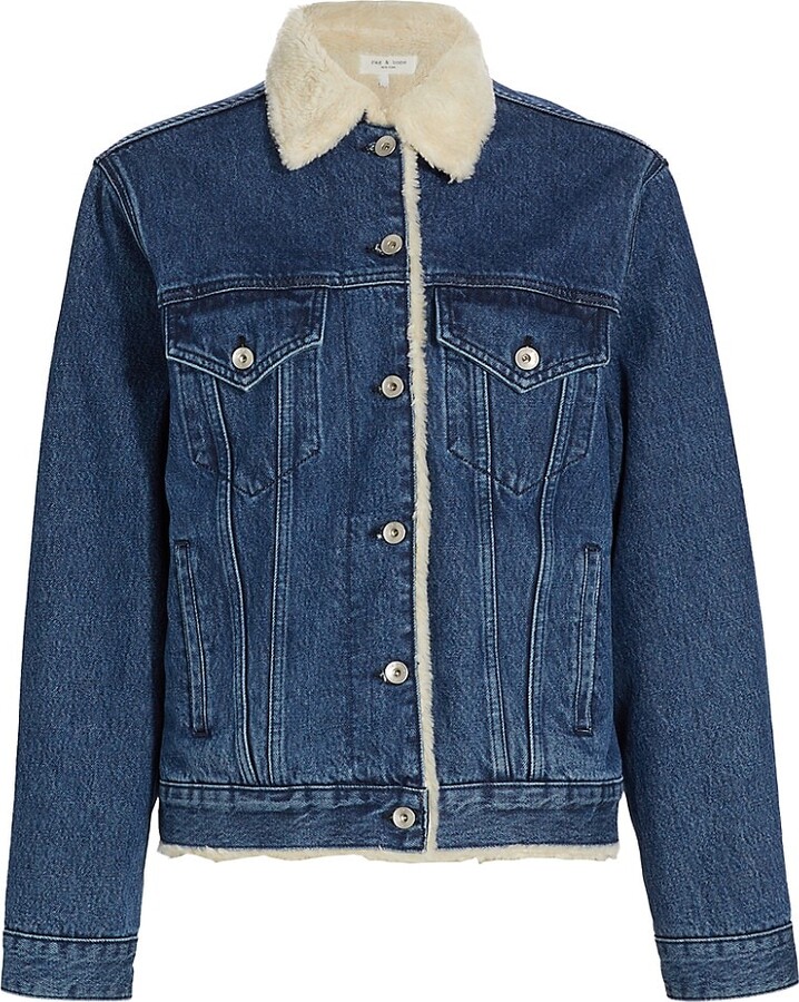 Rag & Bone Oversized Denim & Sherpa Jacket - ShopStyle