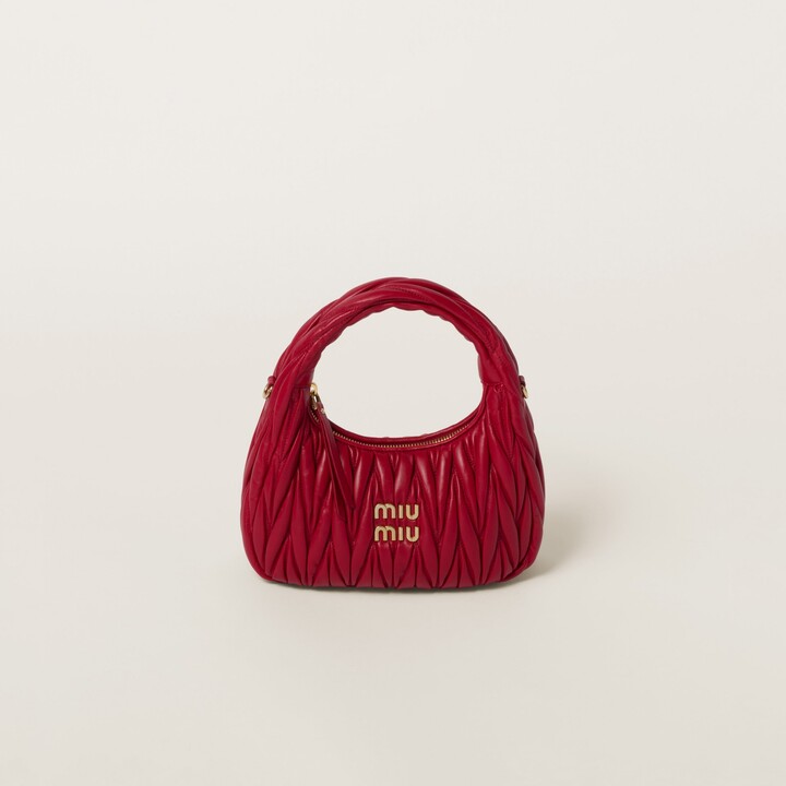 Miu Miu Wander Matelassé Nappa Leather Mini Hobo Bag - ShopStyle