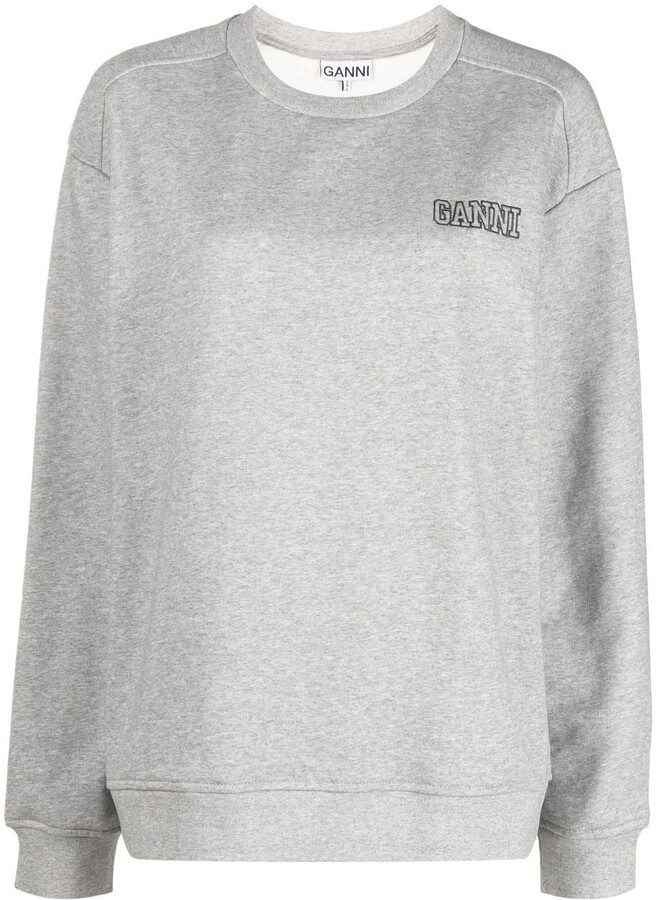 Ganni Logo-Print Oversized Sweatshirt - ShopStyle