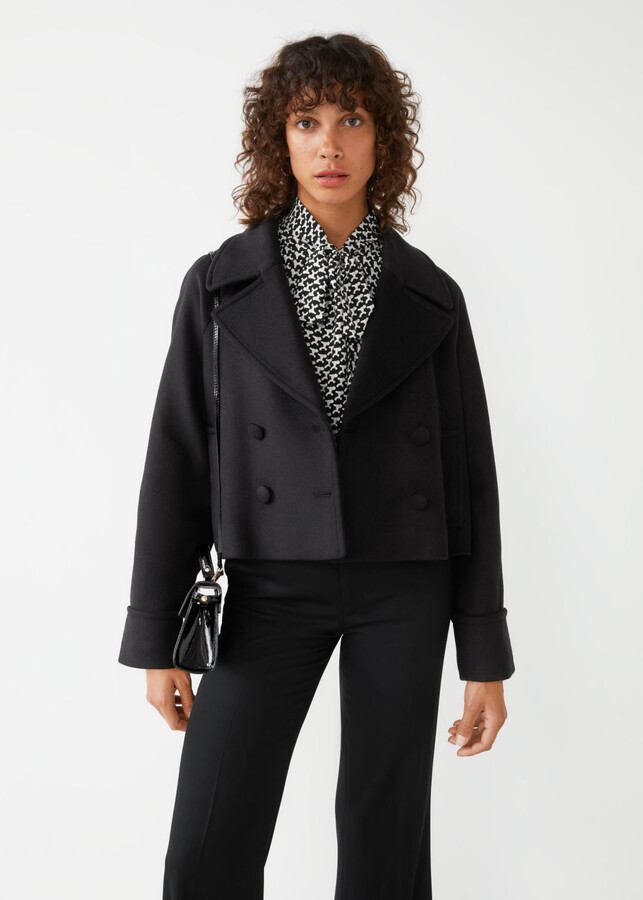 And other stories Cropped Pea Coat - ShopStyle