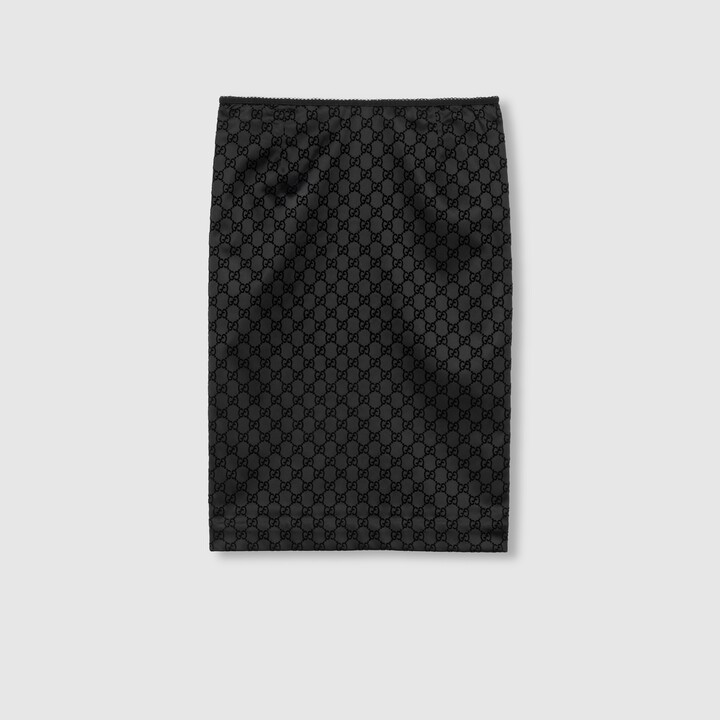 Gucci GG print silk duchesse skirt - ShopStyle