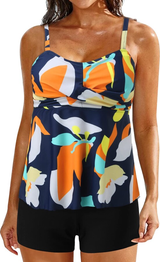 Prevently Women Swimwear Tankini 2 Piece Regular Swimsuit Backless 2 ...