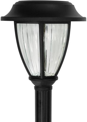 Hampton Bay Solar Powered Black Outdoor Integrated LED 3000K Warm White ...