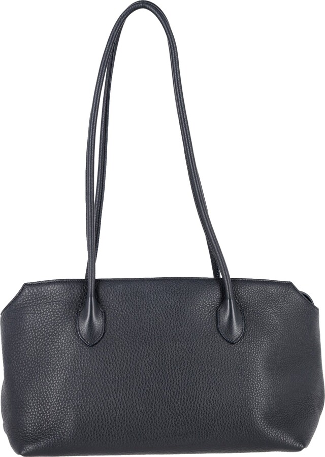 The Row Terrasse Bag in Navy Blue Grained Leather - ShopStyle