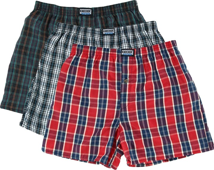 Knocker 6 Men Plaid Boxer Shorts Underwear (3XL) - ShopStyle