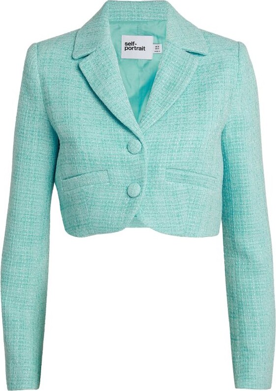 Self-Portrait Bouclé Cropped Jacket - ShopStyle