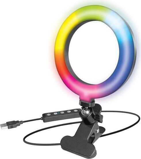 Bower® 6-In. Compact RGB and White LED Ring Light with Clamp and ...