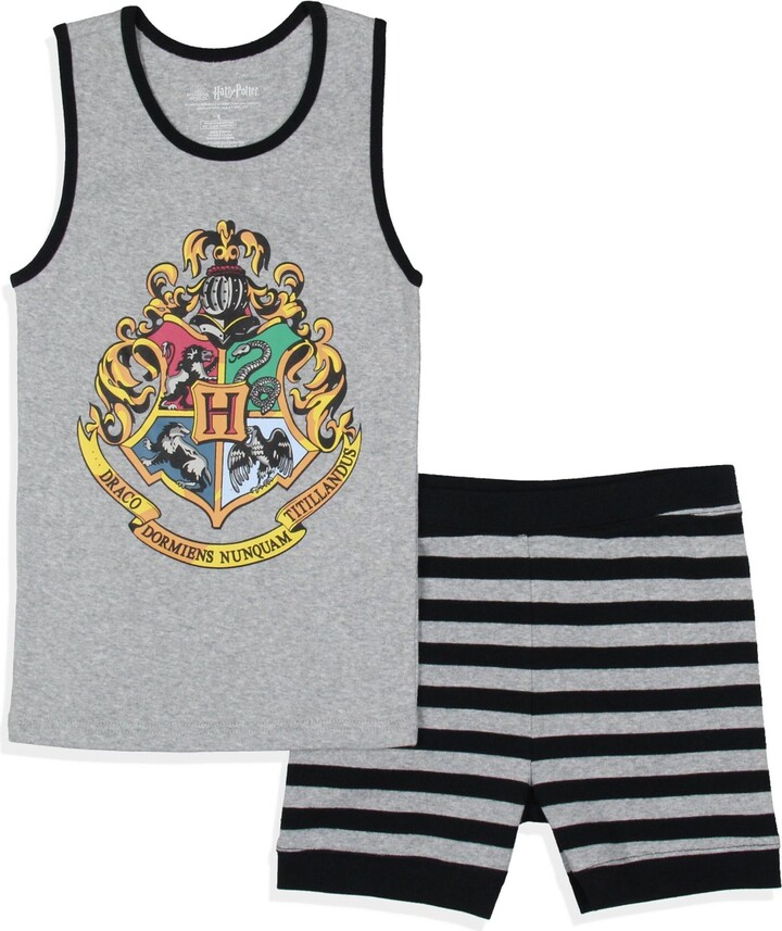 Harry Potter Girls' Hogwarts House Crest Sleep Tank And Shorts 2 Piece ...