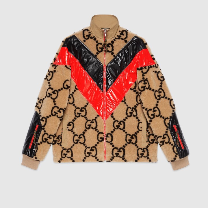 Gucci GG wool jersey zip jacket - ShopStyle