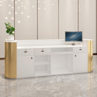 Everly Quinn 2 Person Rectangular Laminate Reception Desk - ShopStyle