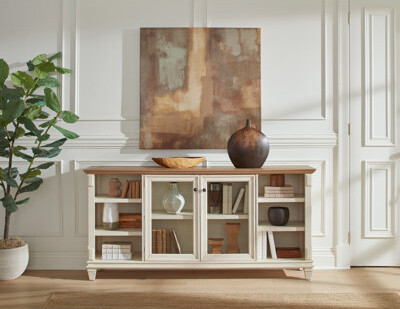 Charlton Home Elleanora Traditional Wood Sideboard, Dining Storage, TV ...