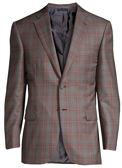 Brioni Windowpane Check Jacket - ShopStyle Sport Coats & Blazers
