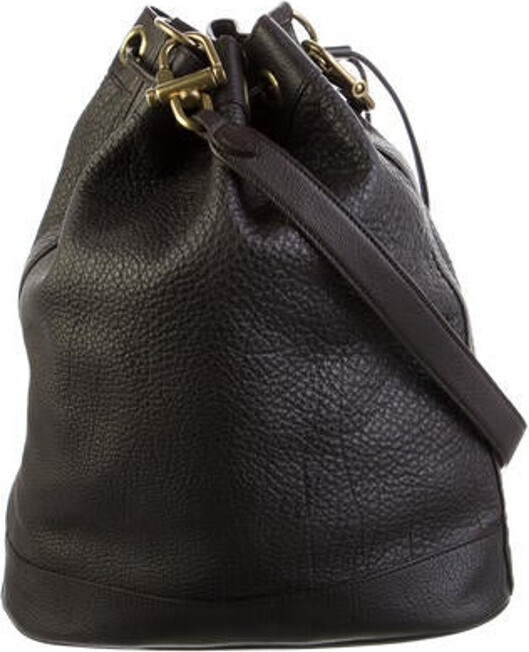 Gucci Drawstring Leather Bucket Bag - ShopStyle