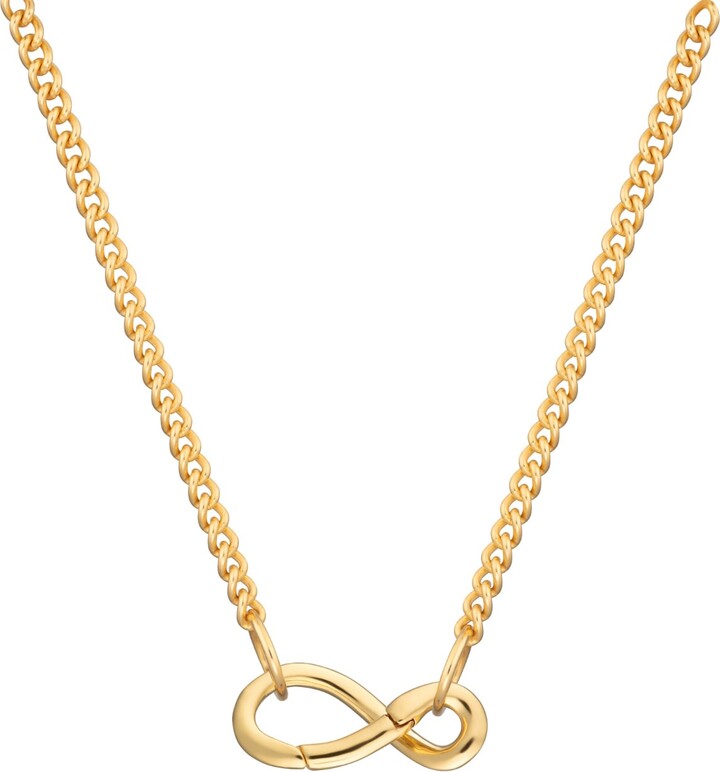 Lily Charmed Women's Gold Plated Infinity Curb Chain Necklace - ShopStyle