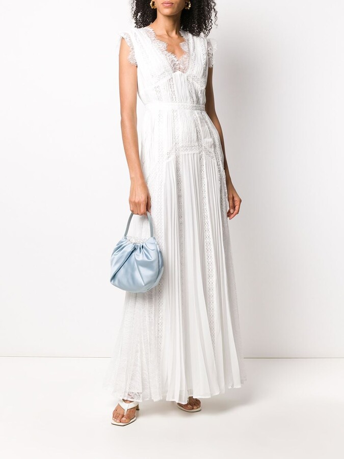 Self-Portrait Lace Panel Maxi Dress - ShopStyle