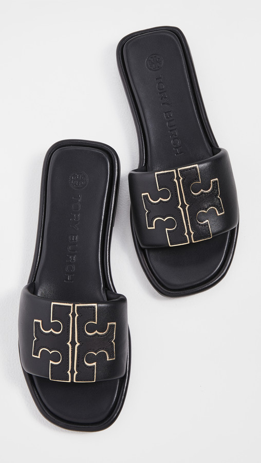 Tory Burch Double T Sport Slides - ShopStyle Mules & Clogs