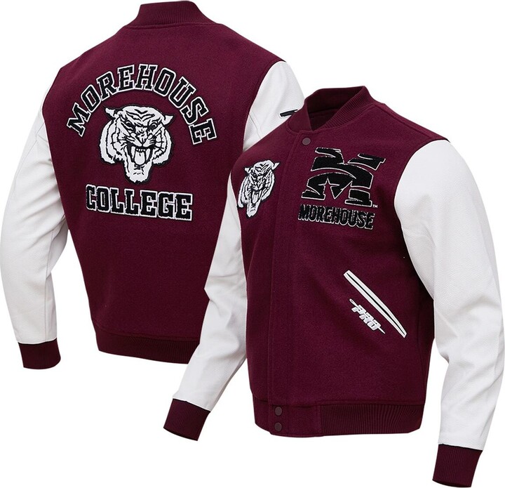 Men's Pro Standard Maroon Morehouse Maroon Tigers Classic Wool Full-Zip ...