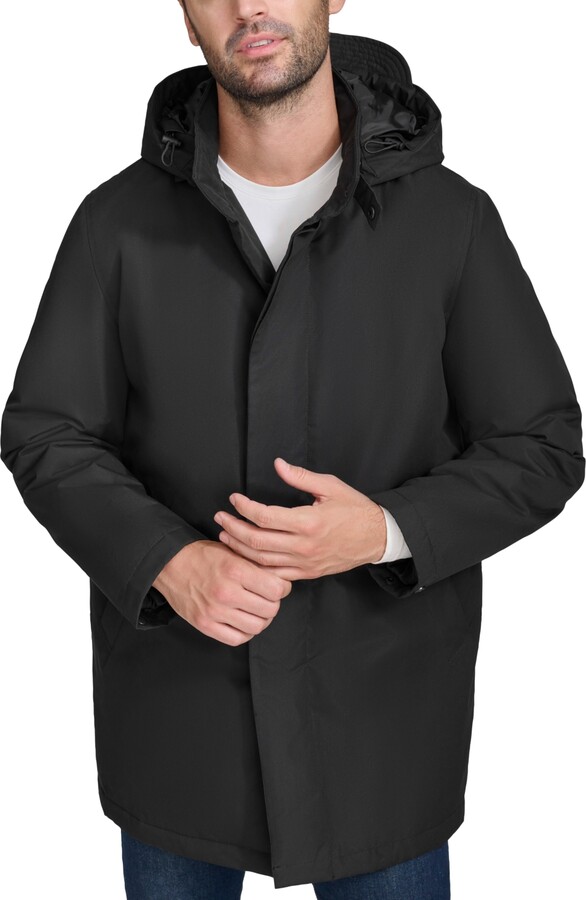 Cole Haan Men's Rain Coat with Removable Hood - ShopStyle