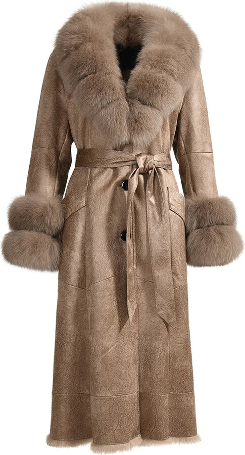 Wanan Touch Enfant Brown Coat in Leather - ShopStyle