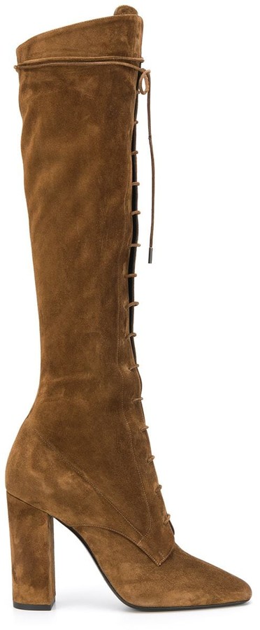 Saint Laurent Laura 10mm knee-high boots - ShopStyle Clothes and Shoes