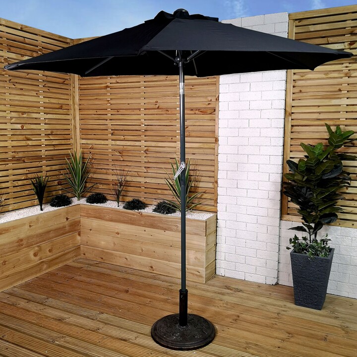 Samuel Alexander 2m Aluminium Garden Patio Sun Shade Parasol with Tilt ...
