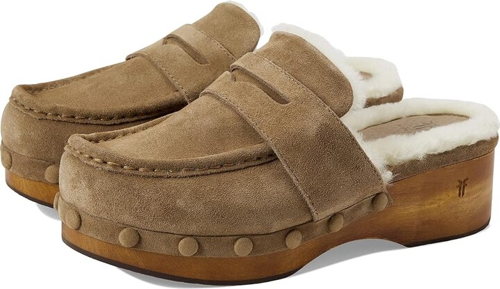 Frye Melody Shearling (Mushroom) Women's Shoes - ShopStyle Clogs