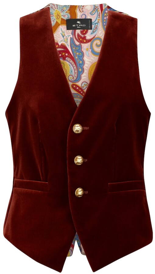 Etro Velvet vest - ShopStyle