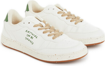 Acbc Vegan leather low-top sneakers - ShopStyle Trainers & Athletic Shoes