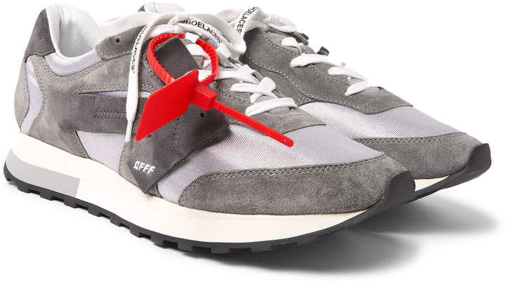 Off-White Off White Runner Suede And Shell Sneakers - ShopStyle