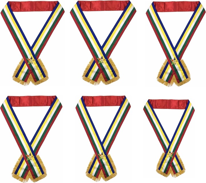 Precious Moon MASONIC ORDER OF THE EASTERN STAR OES FIVE COLOR SASH SET ...