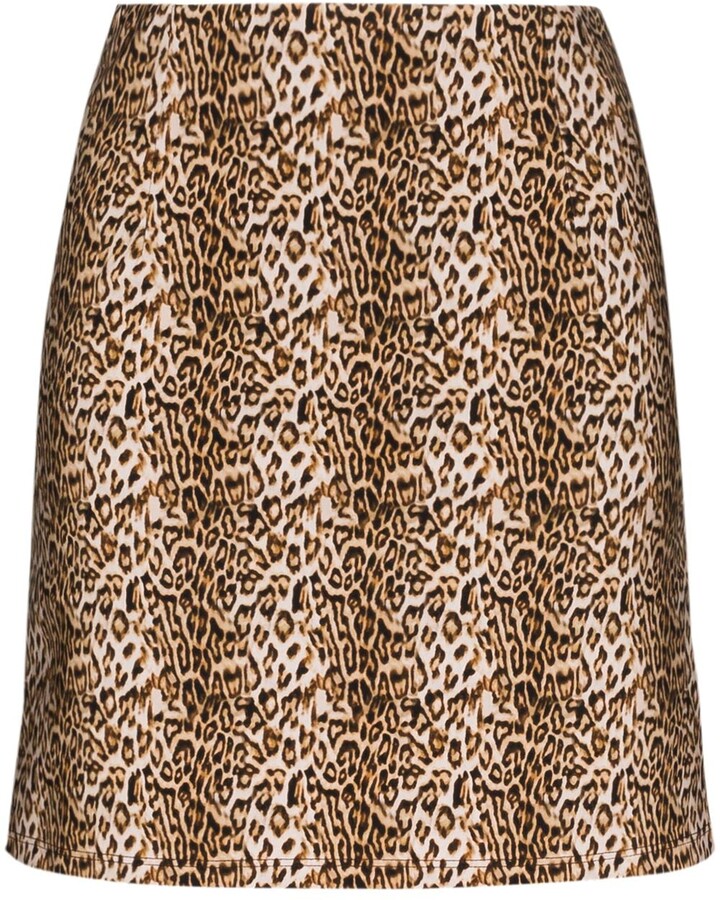 MARCIA Ohio leopard print mini skirt - ShopStyle