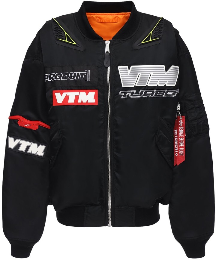 Vetements Motorcycle Bomber Jacket W/ Patches - ShopStyle