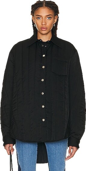 Peter Do Quilted Overshirt in Black - ShopStyle Casual Jackets