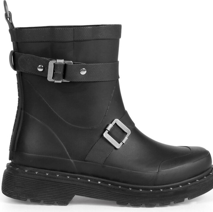 Ilse Jacobsen Women's Short Rubber Boot With Studs 320M In Black ...